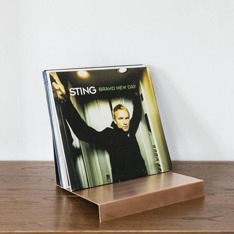 Heavy Duty Solid Copper Book & Vinyl Record Stand - Handmade Copper ...