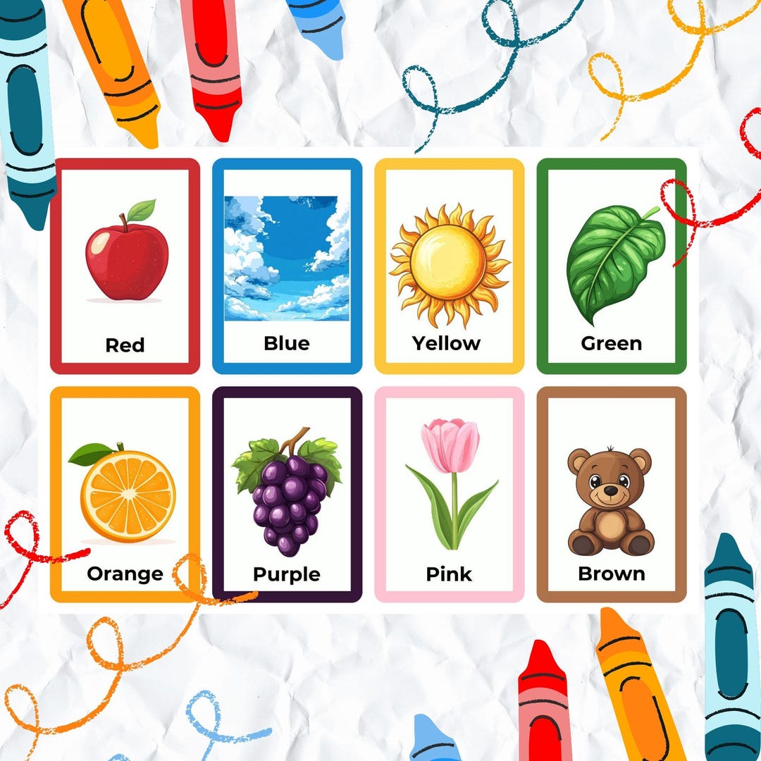 30 Fun and Educational Colors for Kids in Between 1 and 3 Years Old. - Etsy