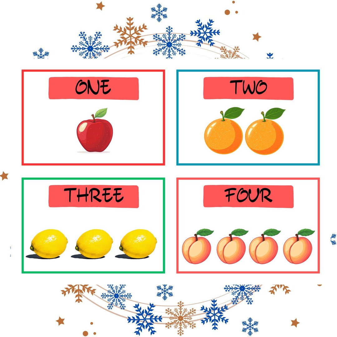 30 Numbers Flashcards for Kids Between 1 and 3 Years Old - Etsy