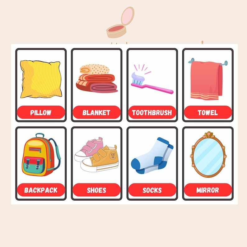 30 Everyday Objects Flashcards for Kids Between 1 and 3 Years Old. - Etsy