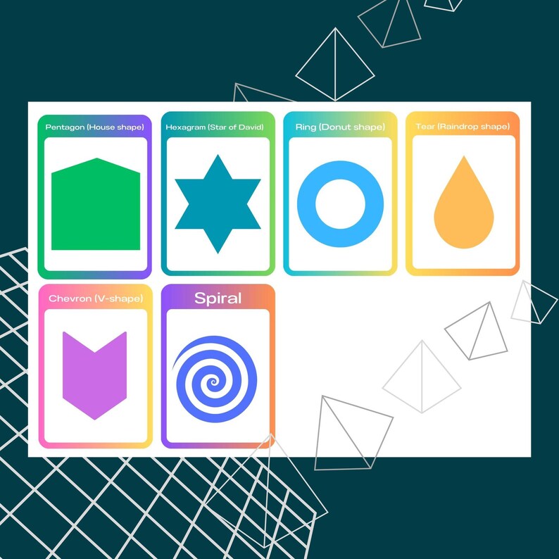 30 Shape Flashcards Printable for Kids Between 1 and 3 Years Old - Etsy