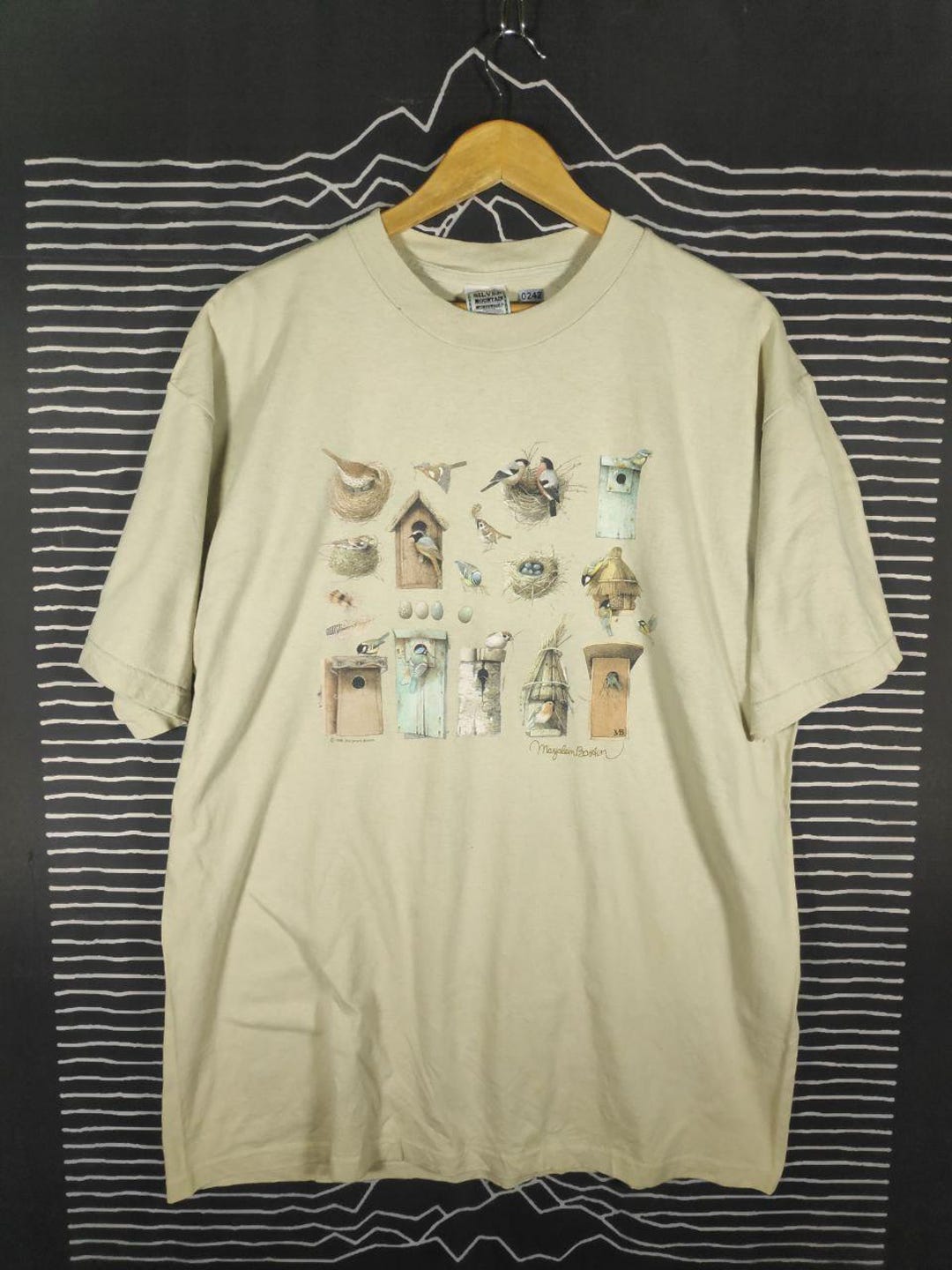 Vtg 90s Marjolein Bastin Wild Birds Pop Art Tee Size XL - Etsy