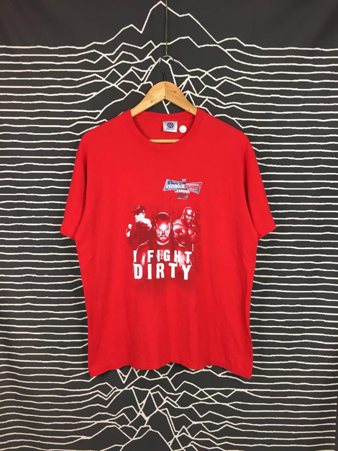 Vtg 2000s WWE Smackdown Raw I Fight Dirty Undertaker John Cena Tee Size ...