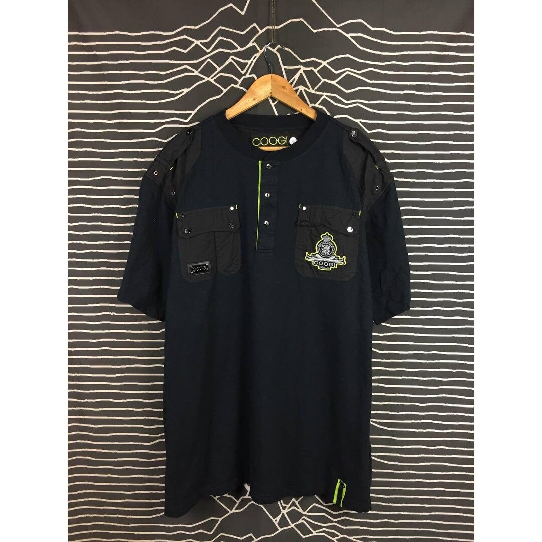 Coogi Australia Crest Logo Technical Military Henley Tee - Etsy