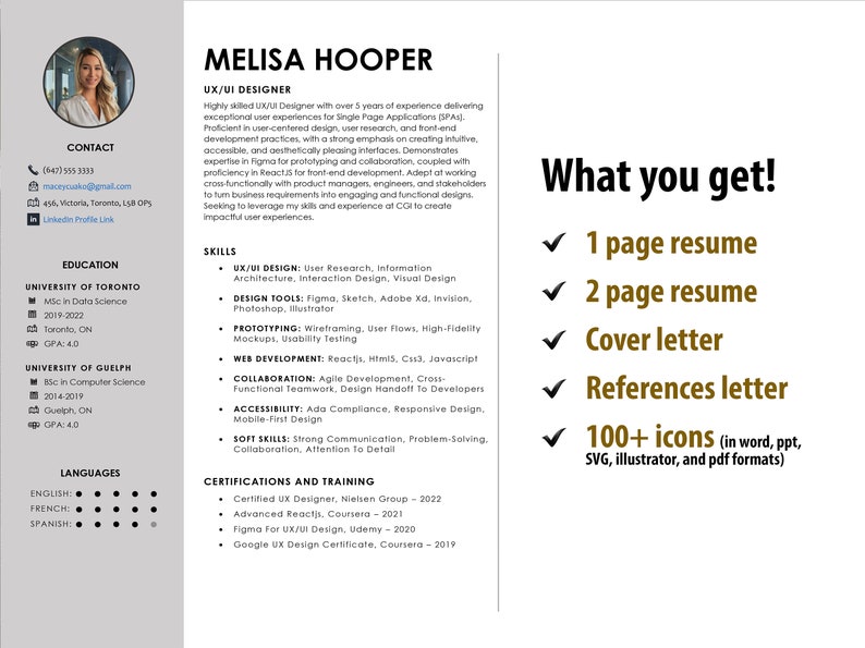 Professional Resume Template 2024 | Fully Editable Resume and Cover ...