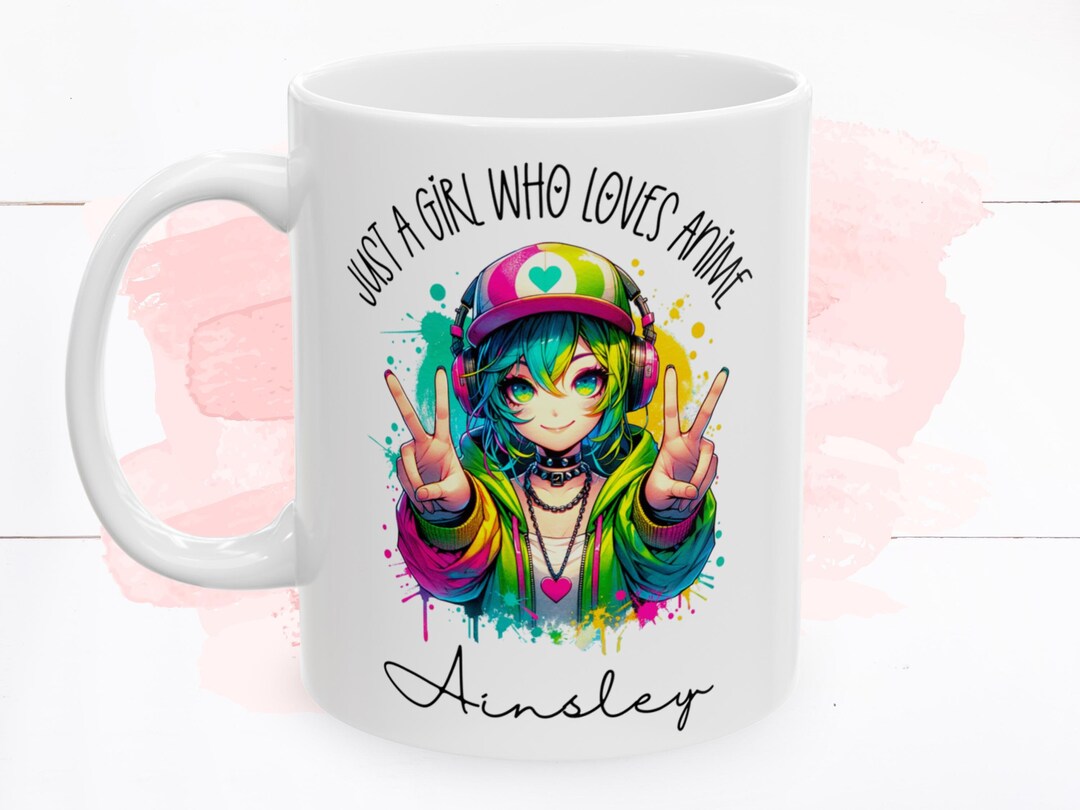 Anime Mug Custom Name Anime Girl Gift Personalized Anime Coffee Cup Tea ...