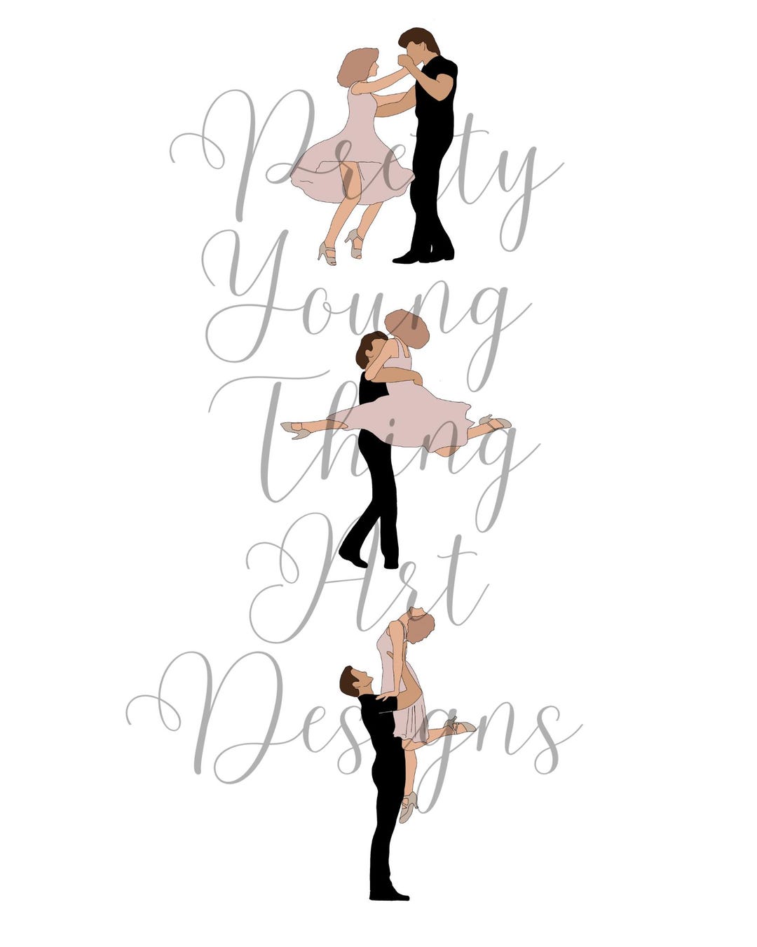 Time of My Life, Dirty Dancing, Fan Art, Movie Art. Johnny and Baby - Etsy
