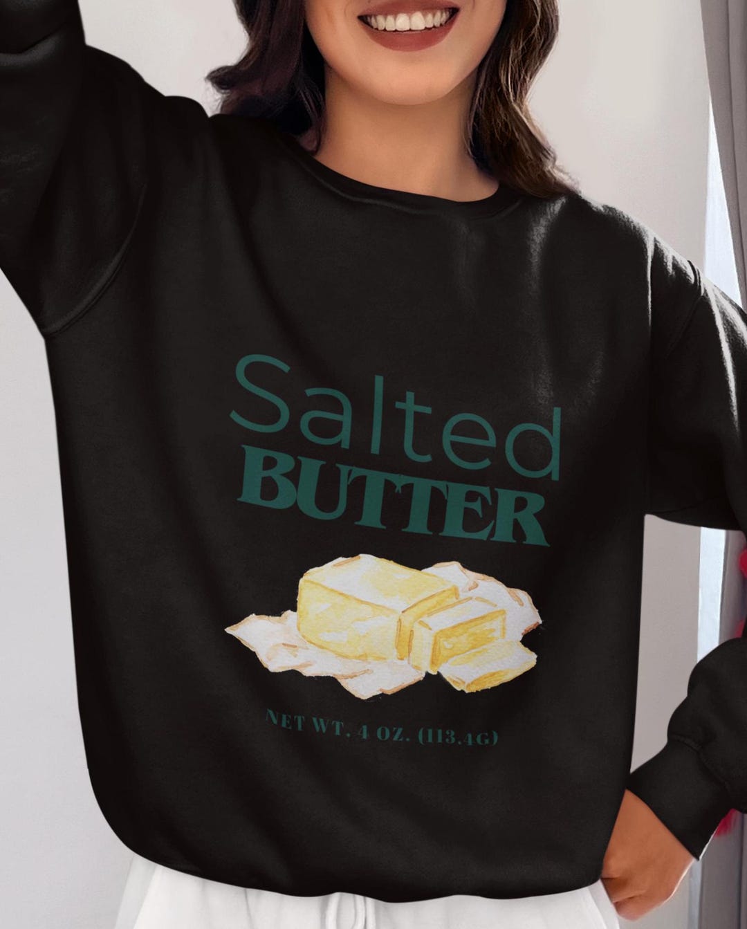 Salted Butter Sweatshirt,funny Baker Gift,baking Sweatshirt,butter ...