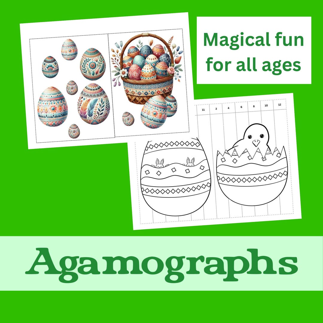 Kids' Agamograph Printable. Paper Craft Kit to Make Two Agamographs ...