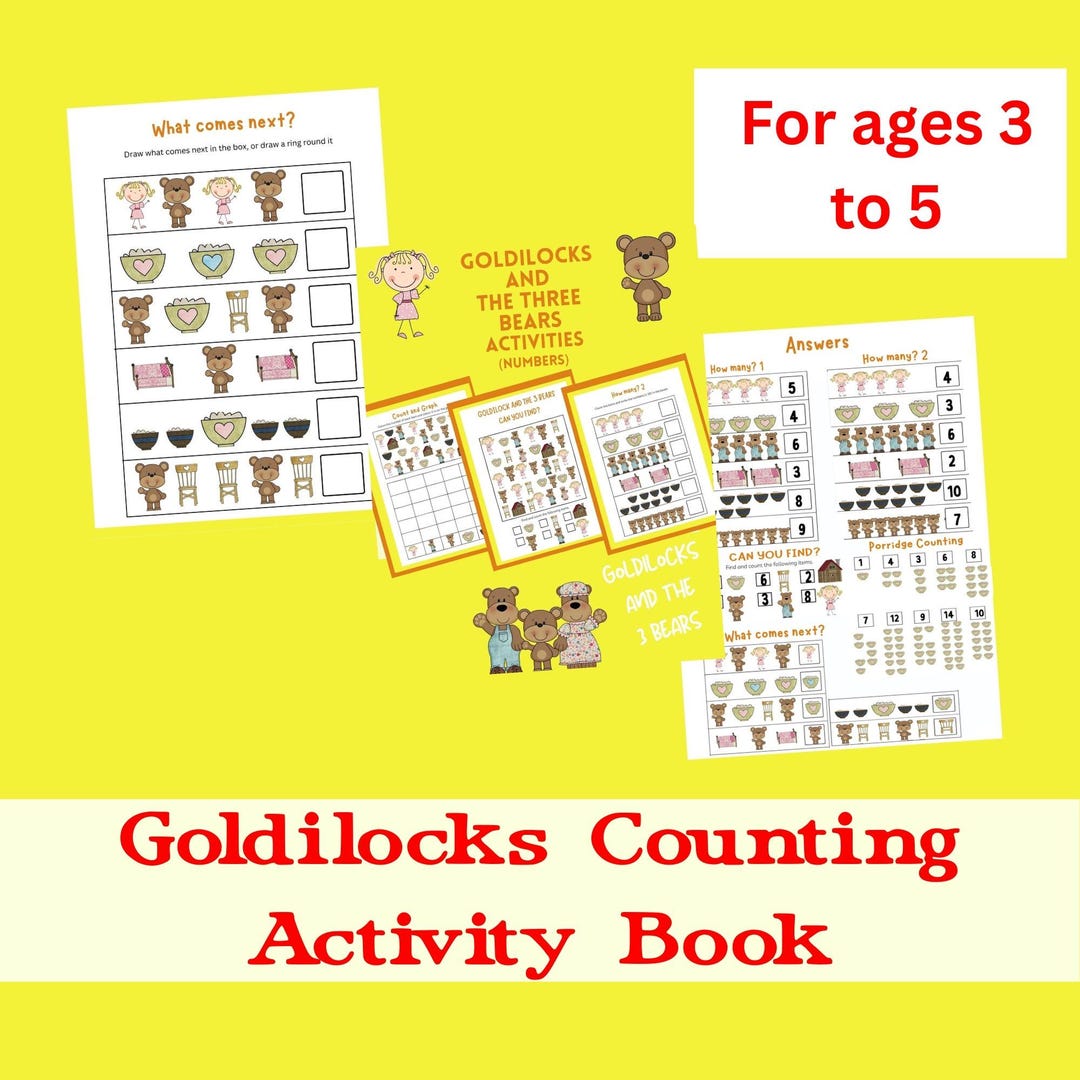 Goldilocks and the Three Bears Activity Book - Numbers, Counting and ...