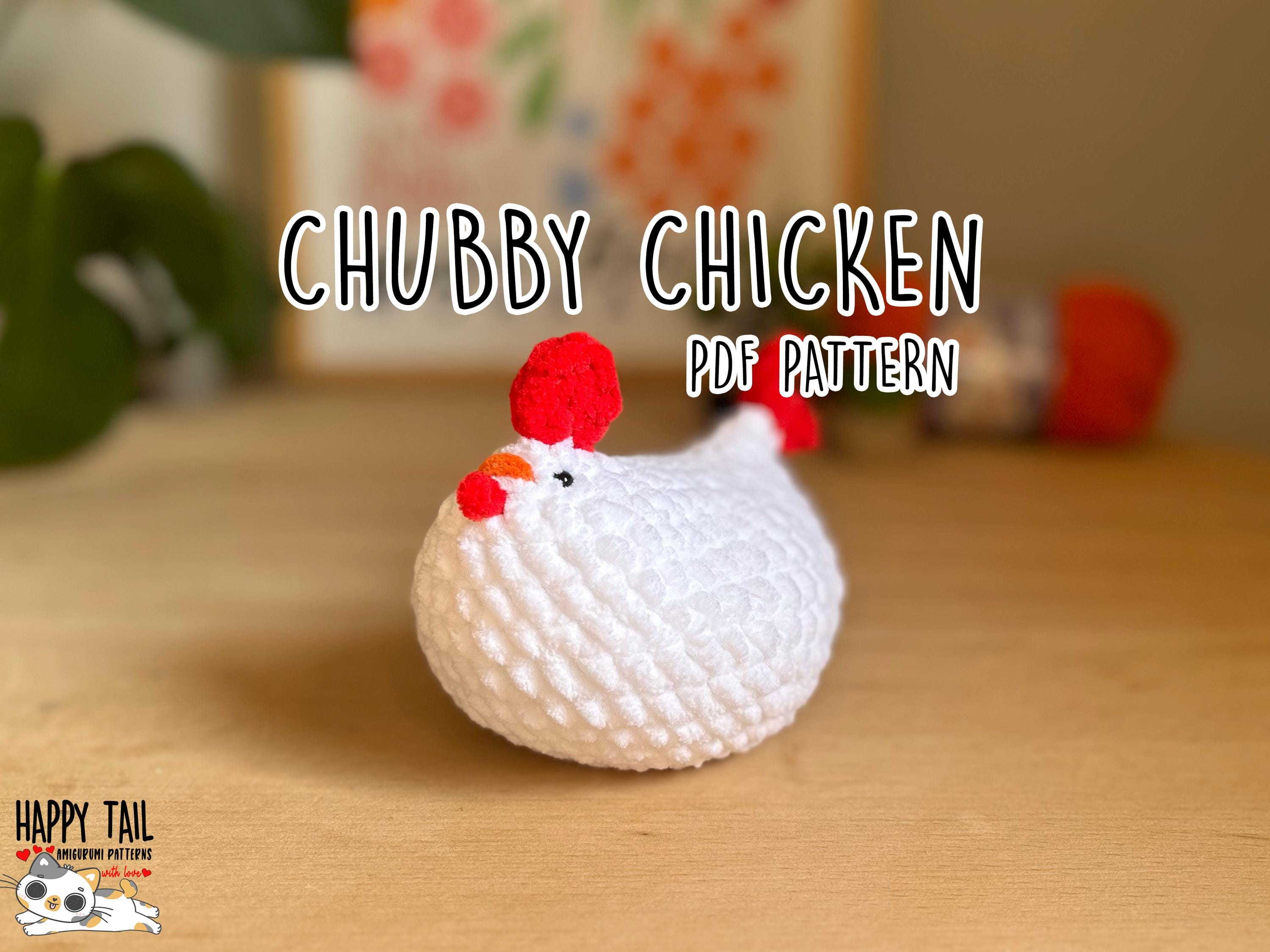 Chubby Chicken Amigurumi PDF Pattern, Farm Crochet Pattern, White ...