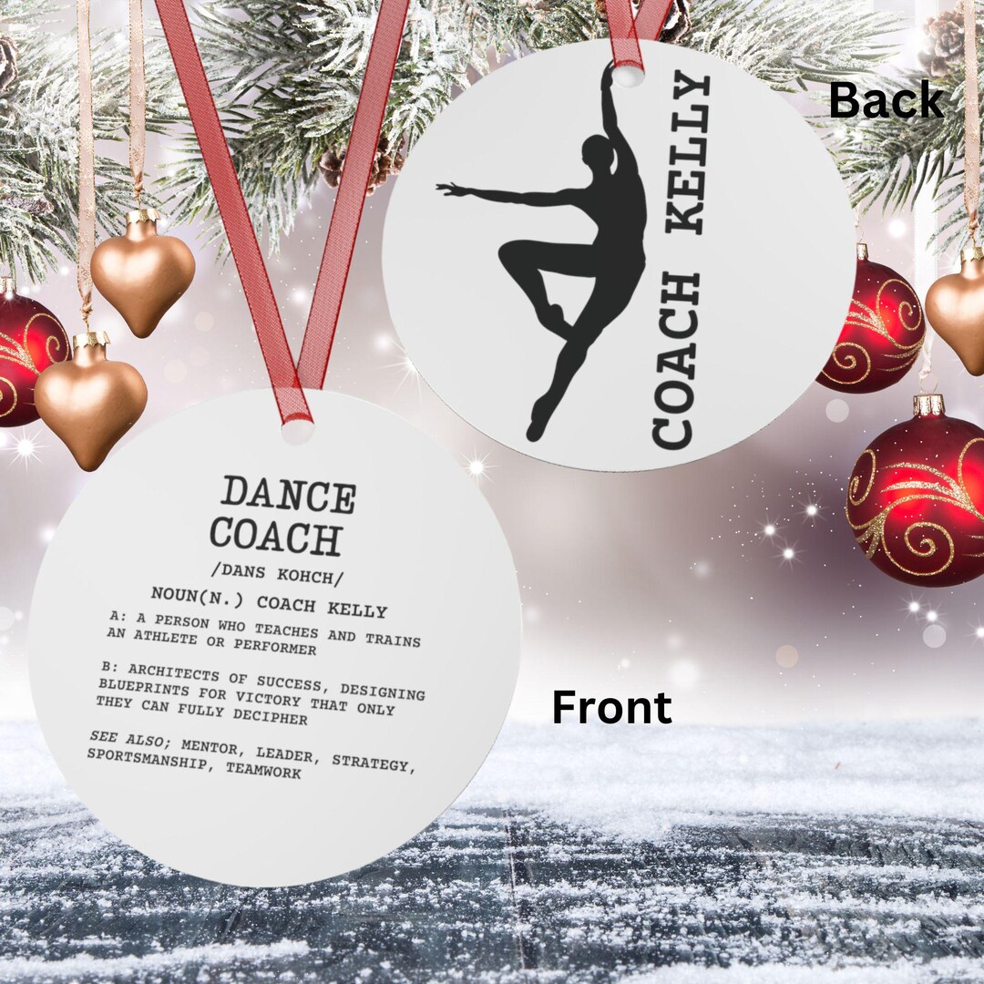 Custom Dance Coach 2 Sided Metal Ornament, Dance Coach Gift, Dance ...