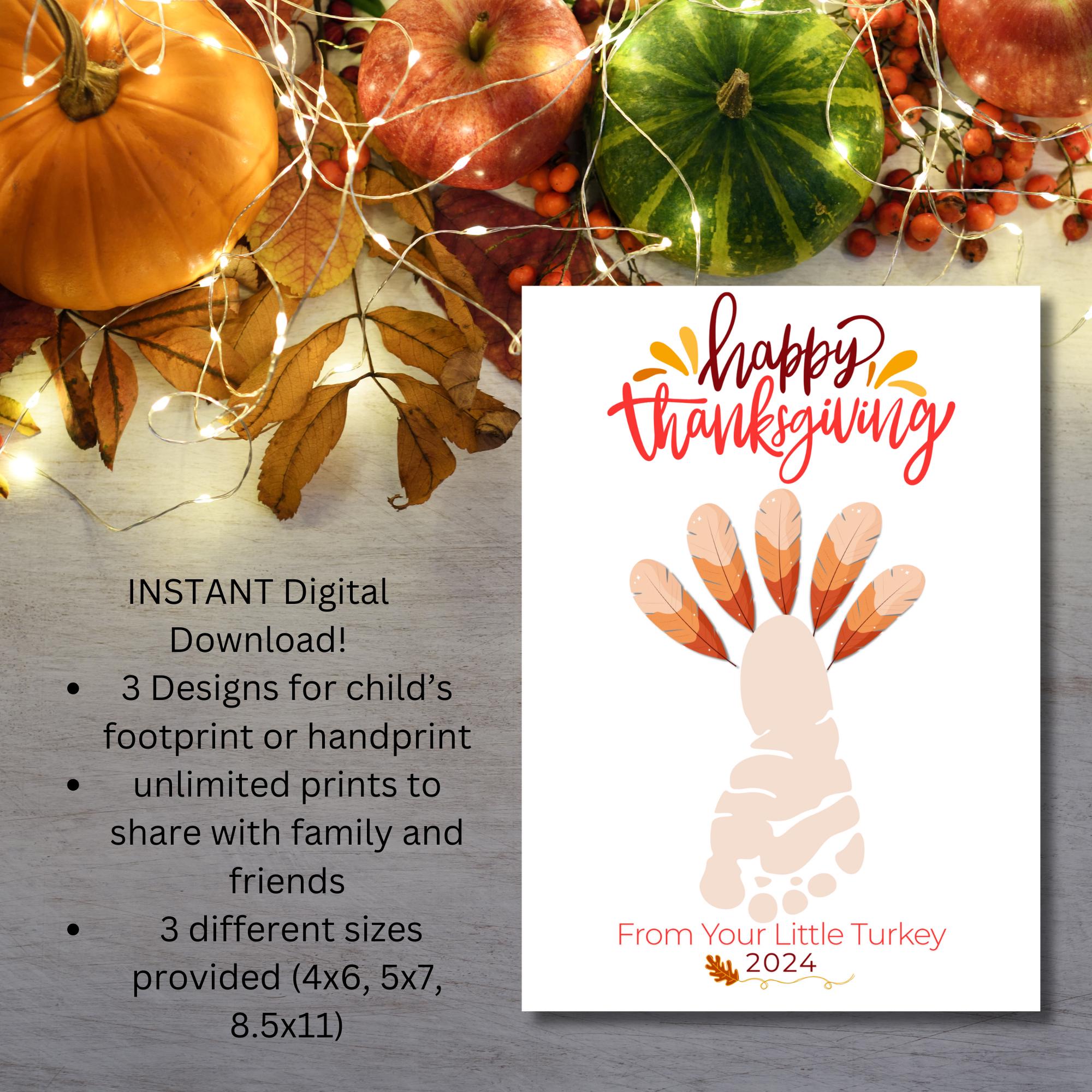Thanksgiving Handprint Craft, Thanksgiving Footprint Craft, Turkey ...