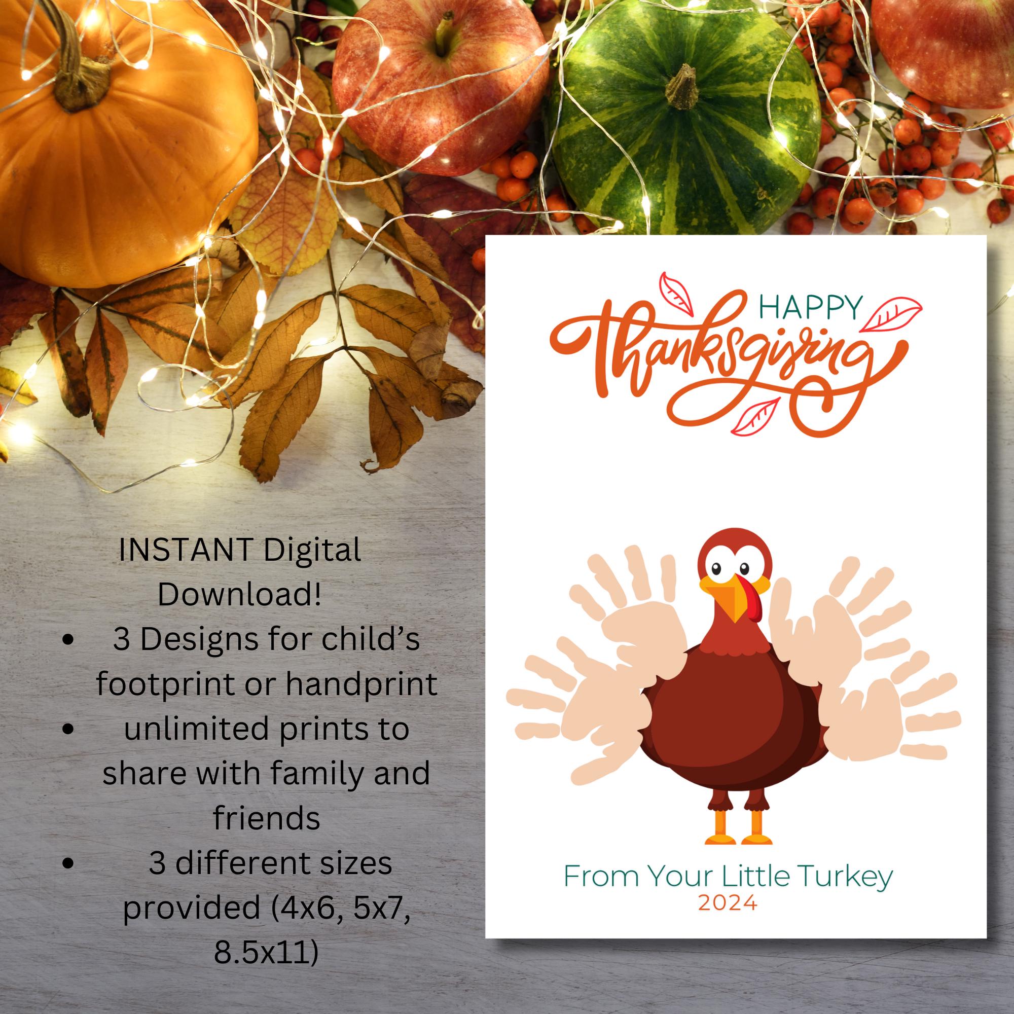 Thanksgiving Handprint Craft, Thanksgiving Footprint Craft, Turkey ...