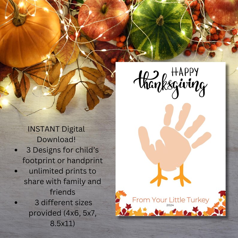 Thanksgiving Handprint Craft, Thanksgiving Footprint Craft, Turkey ...