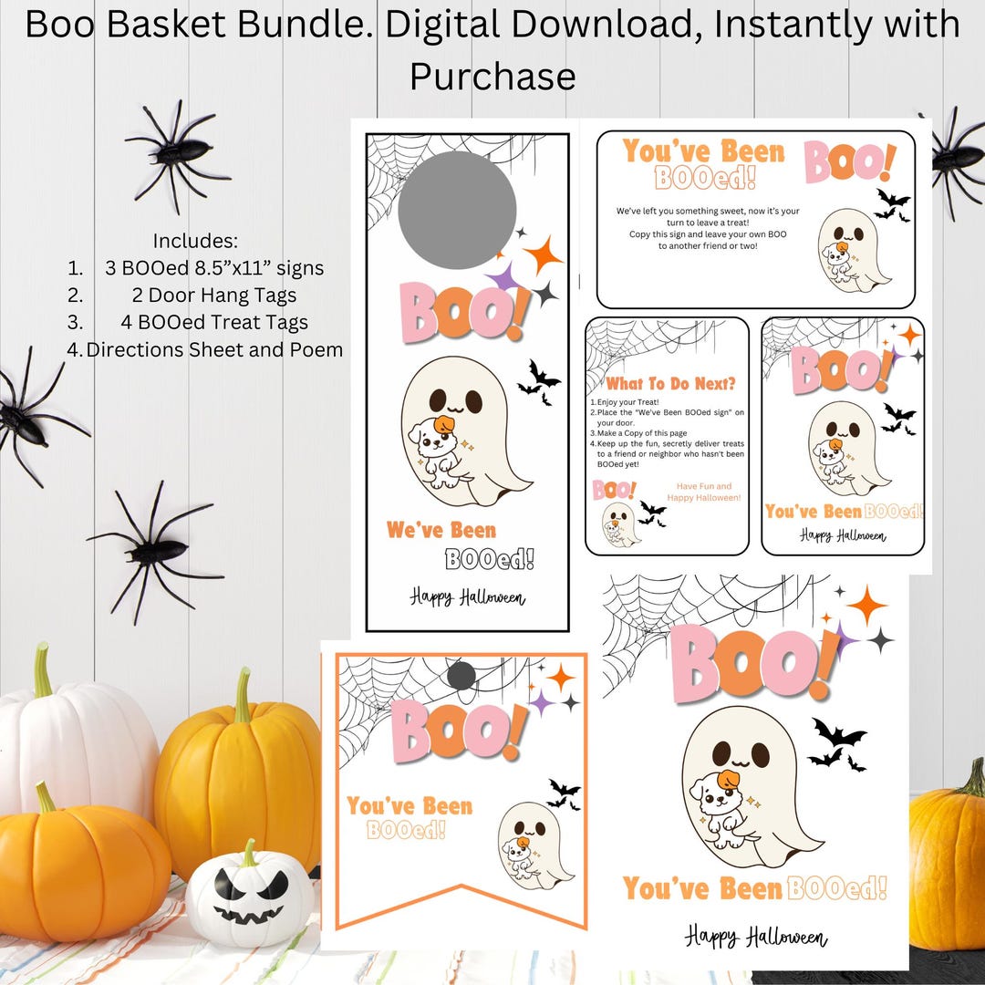 Boo Basket, You've Been Booed Puppy Kit, Halloween Boo Basket, Boo ...