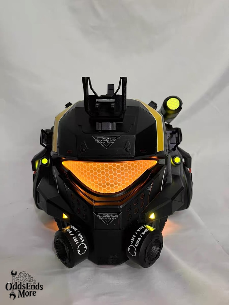 Titanfall 2 Pulse Blade Pilot Helmet - 3D Printed Wearable RGB Light up ...