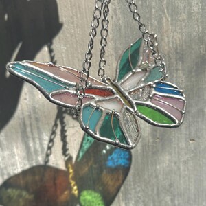 Nevertheless Butterfly Stained Glass Suncatcher, Flying Butterfly ...