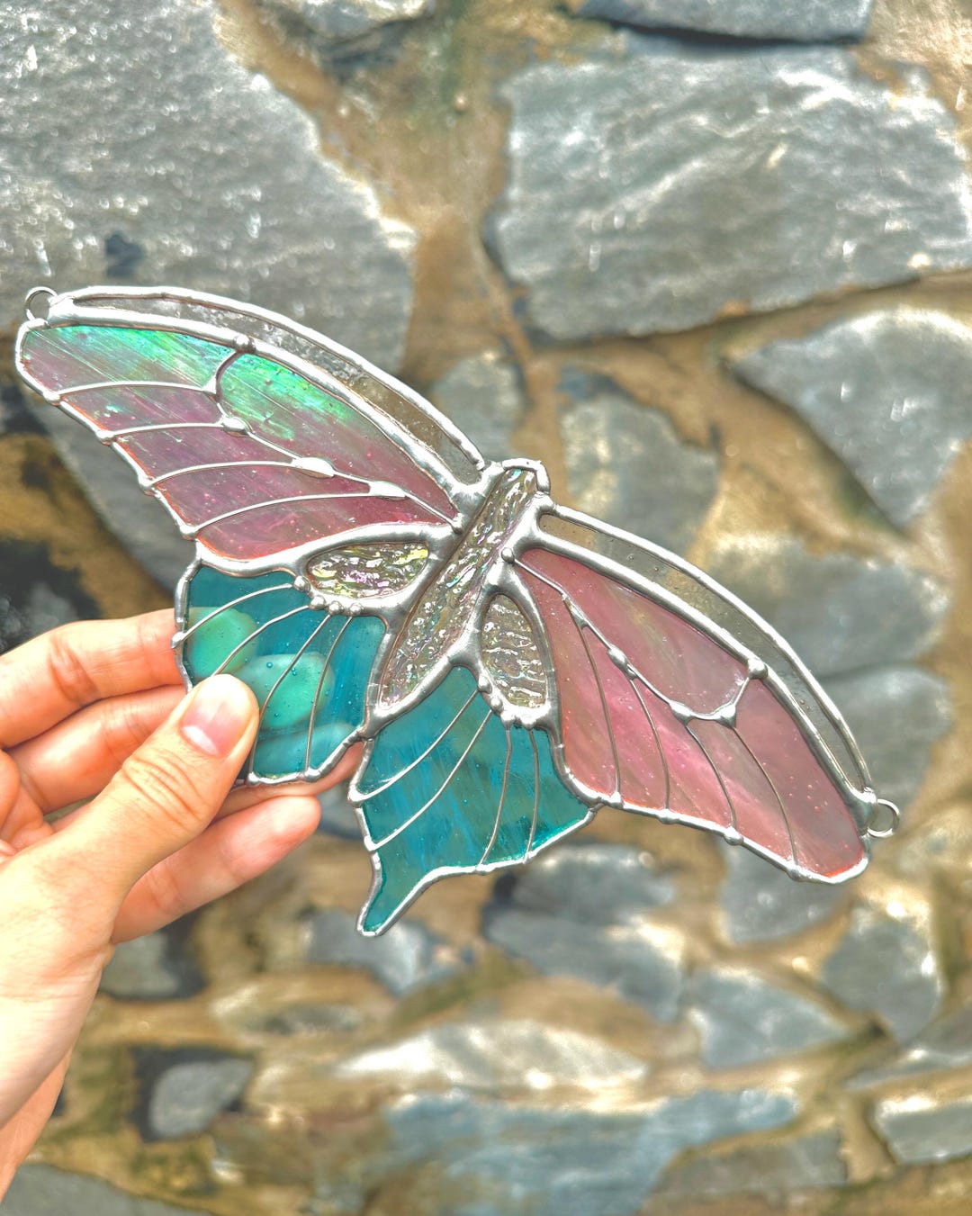 Butterfly Stained Glass Window Hangings,modern Stained Glass Fly Insect ...