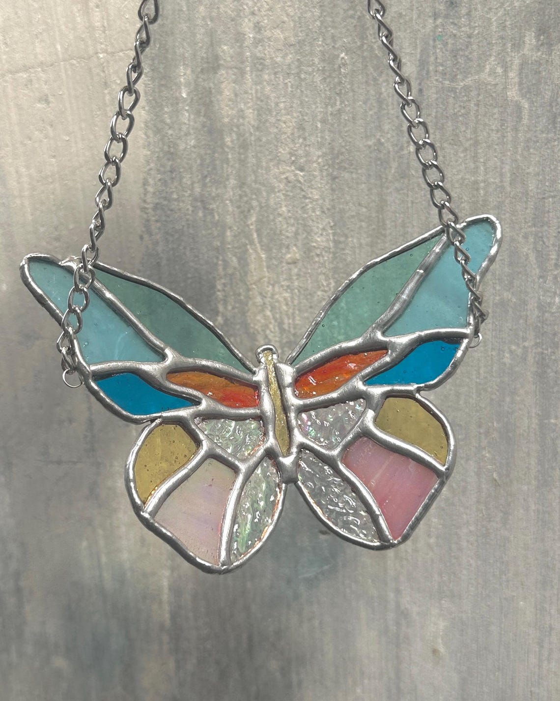 Nevertheless Butterfly Stained Glass Suncatcher, Flying Butterfly ...