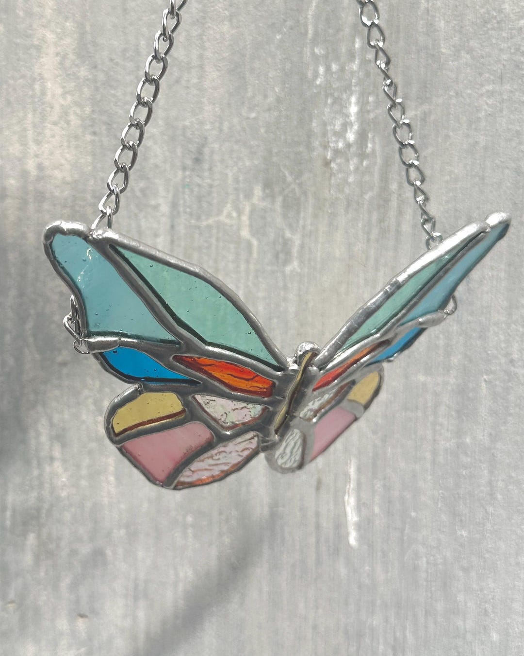 Nevertheless Butterfly Stained Glass Suncatcher, Flying Butterfly ...