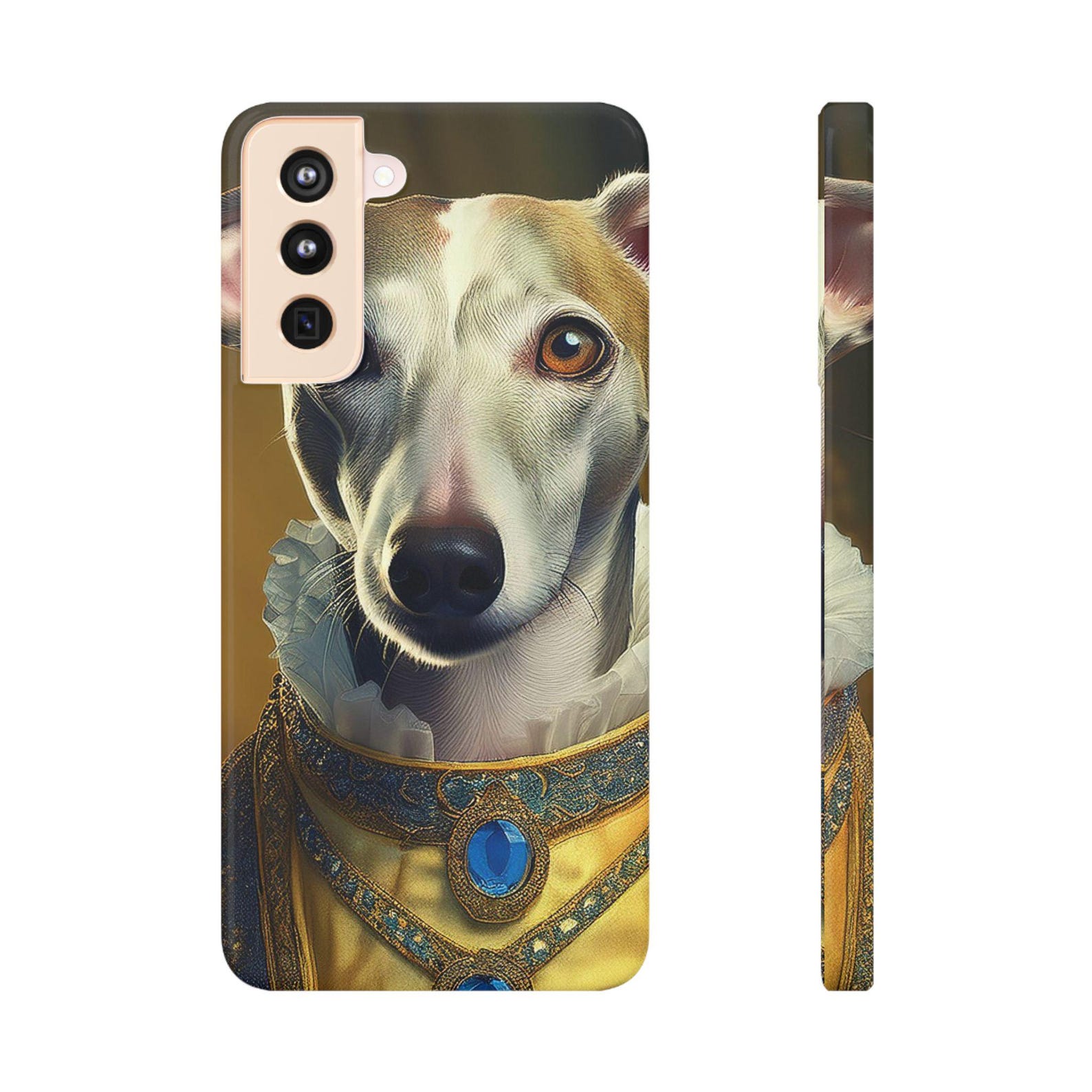 Whippet Phone Case - Renaissance Dog Portrait Slim Case, Stylish Pet ...