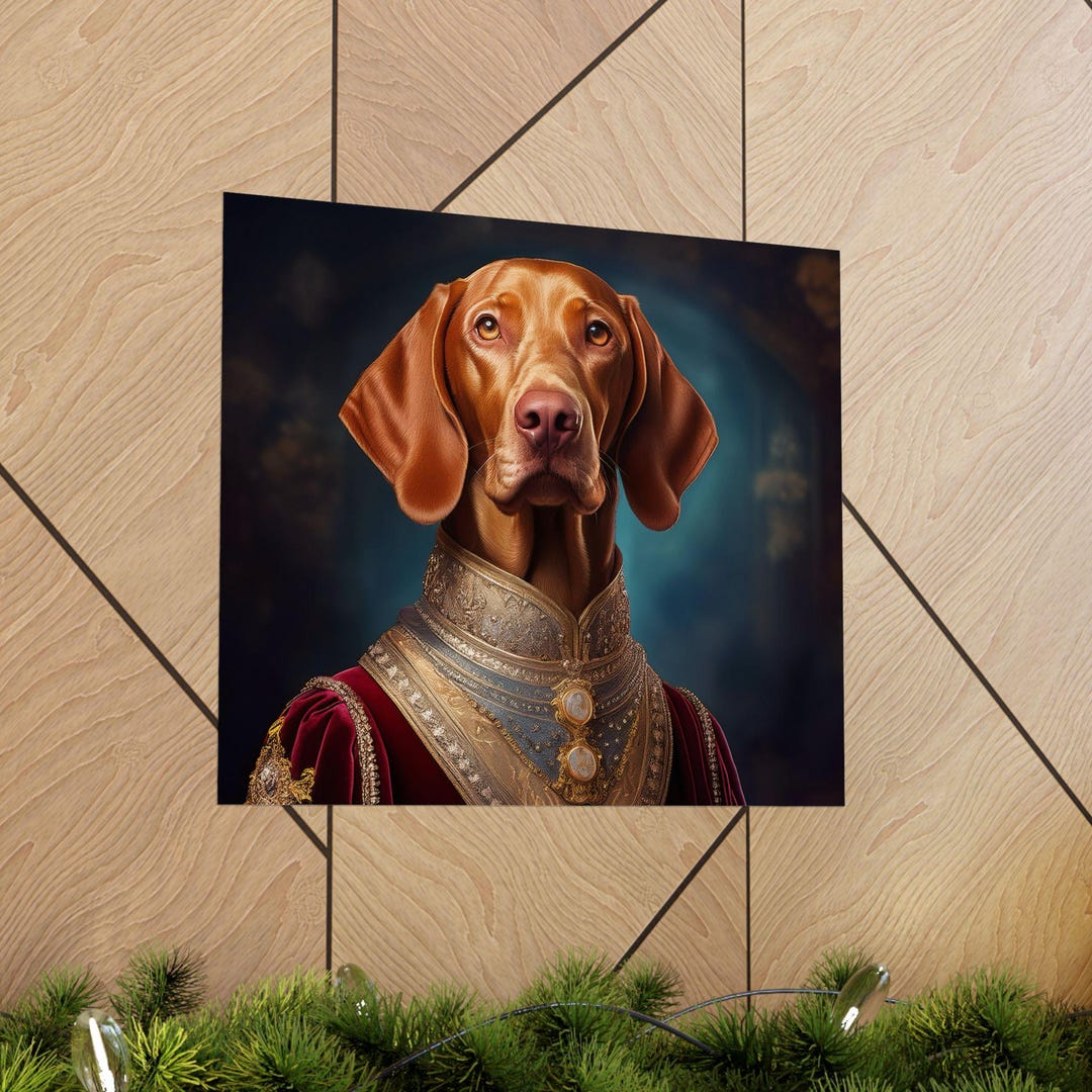 Vizsla Renaissance Pet Portrait Art Print: Elegant Dog Wall Decor - Etsy