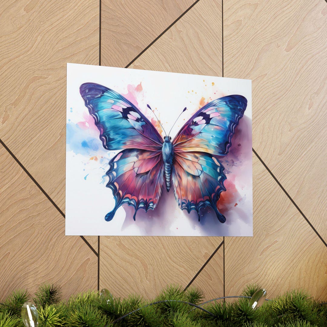 Alcohol Ink Butterfly Print: Teal, Blue, Purple Wall Art - Etsy