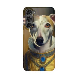 Whippet Phone Case - Renaissance Dog Portrait Slim Case, Stylish Pet ...