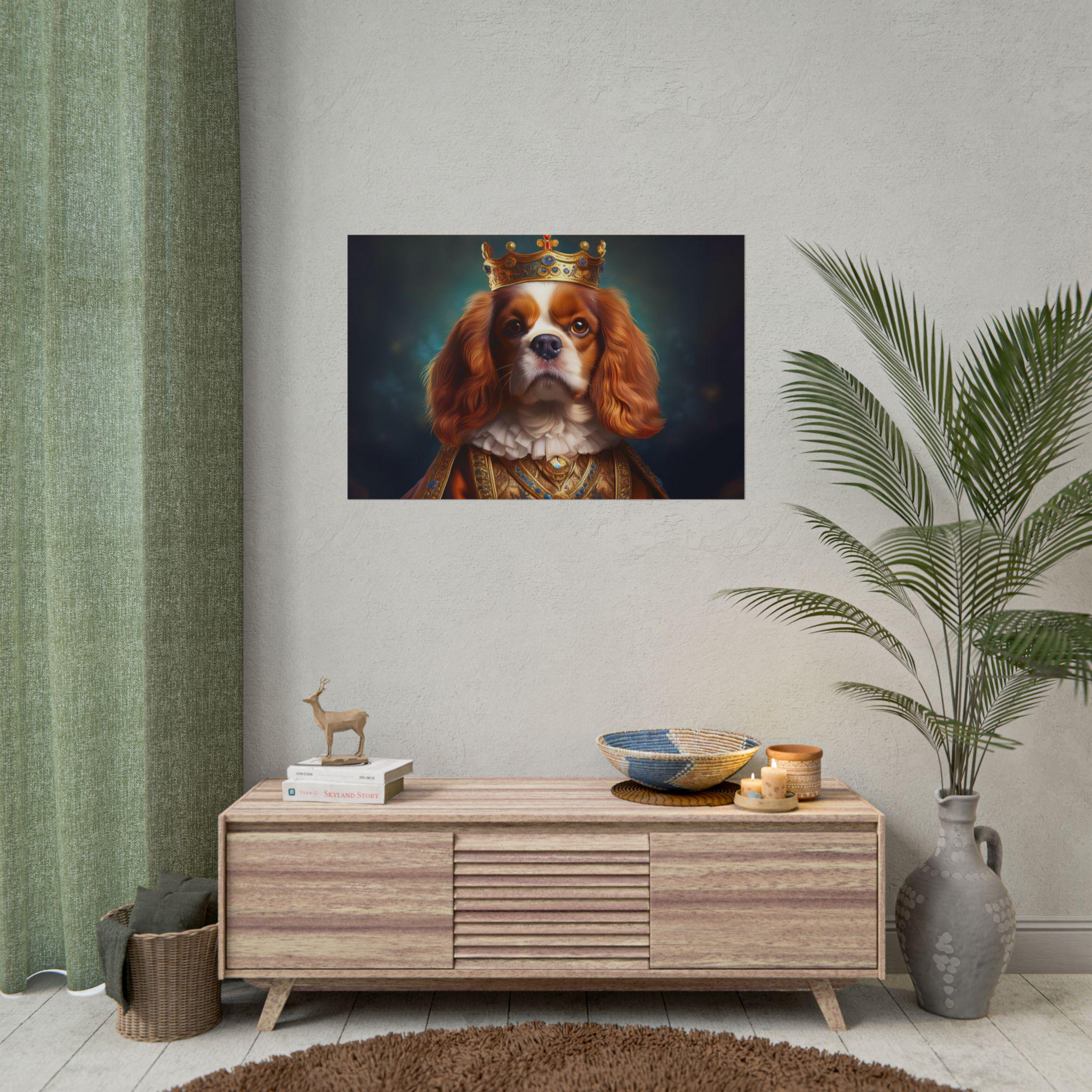 Cavalier King Charles Renaissance Dog Portrait Art Print - Etsy