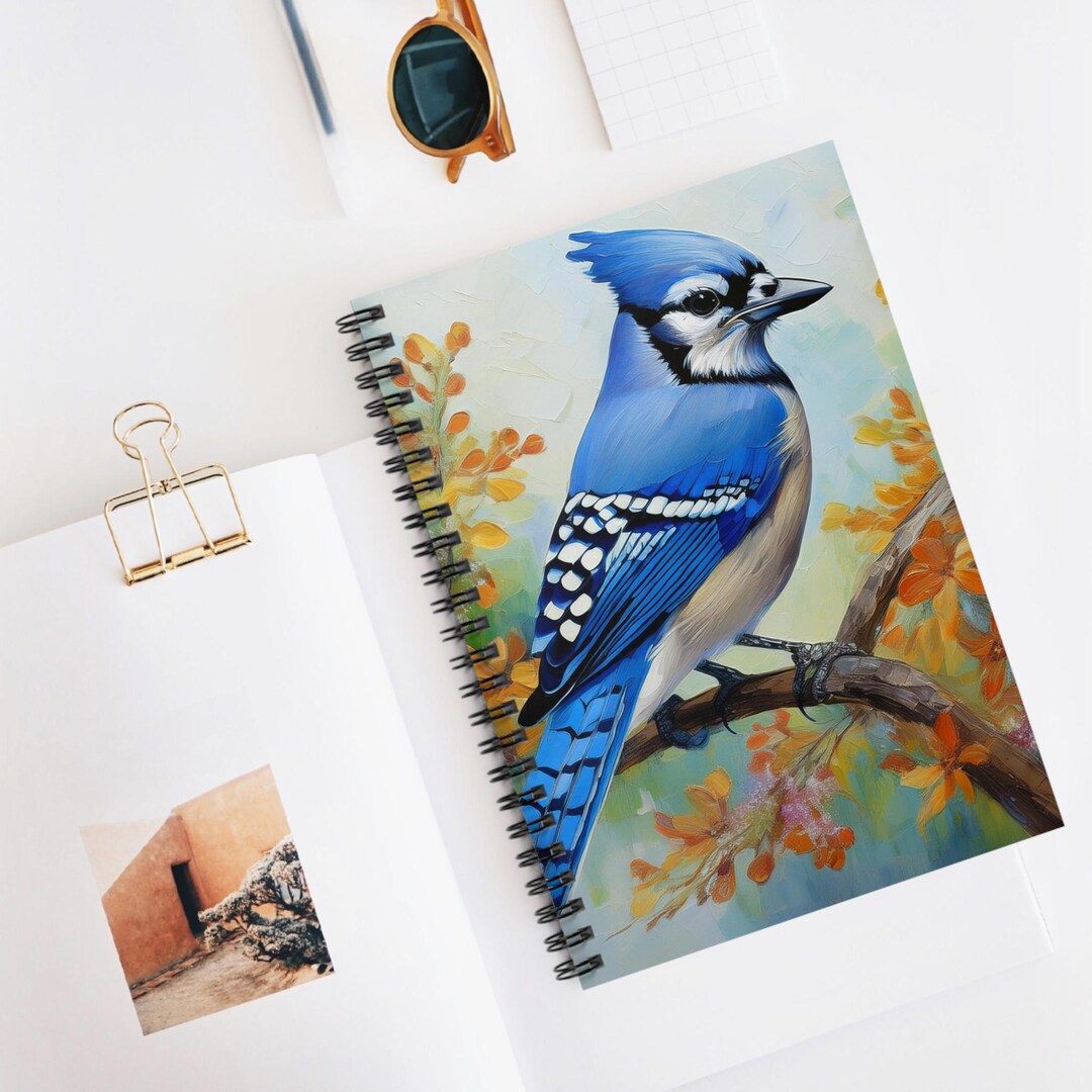 Blue Jay Bird Spiral Notebook | Journal | Dream Journal | Birdwatching ...