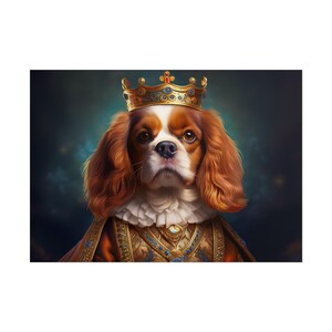 Cavalier King Charles Renaissance Dog Portrait Art Print - Etsy