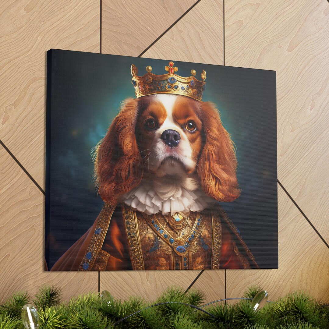 Cavalier King Charles Spaniel Renaissance Pet Portrait on Canvas | Wall ...
