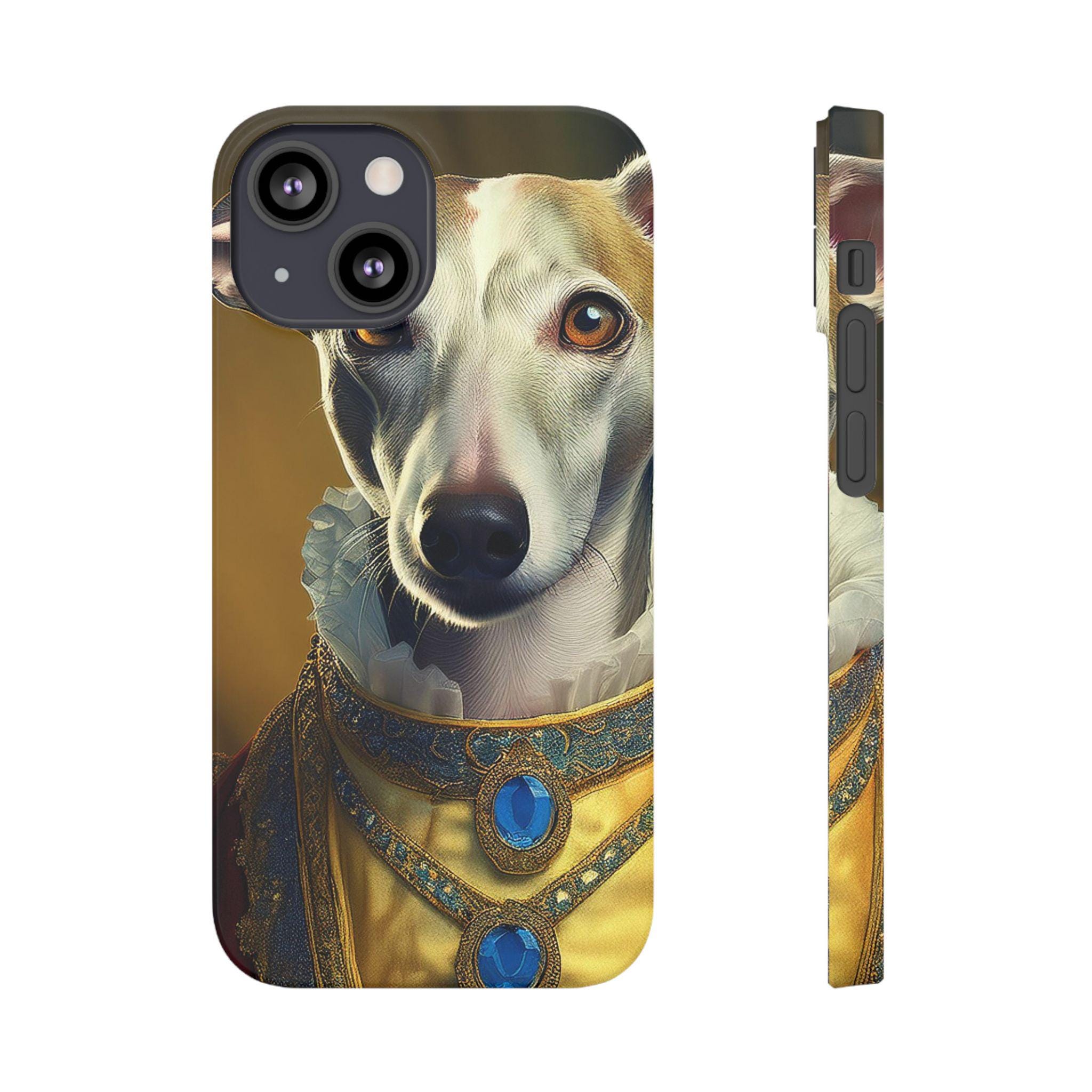 Whippet Phone Case - Renaissance Dog Portrait Slim Case, Stylish Pet ...