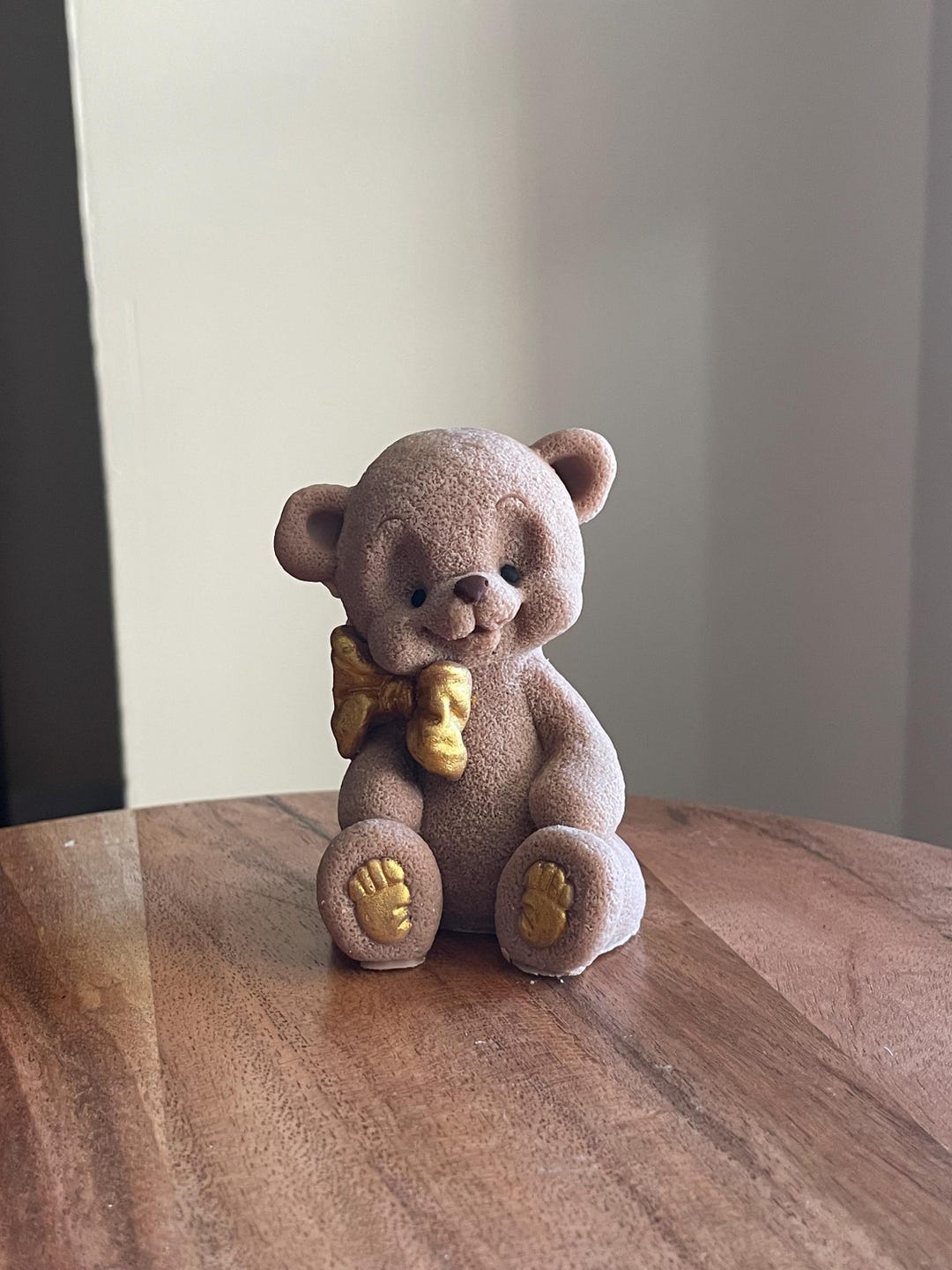 Handmade Belgian Chocolate Fondant Teddy Bear Cake Topper | Edible ...