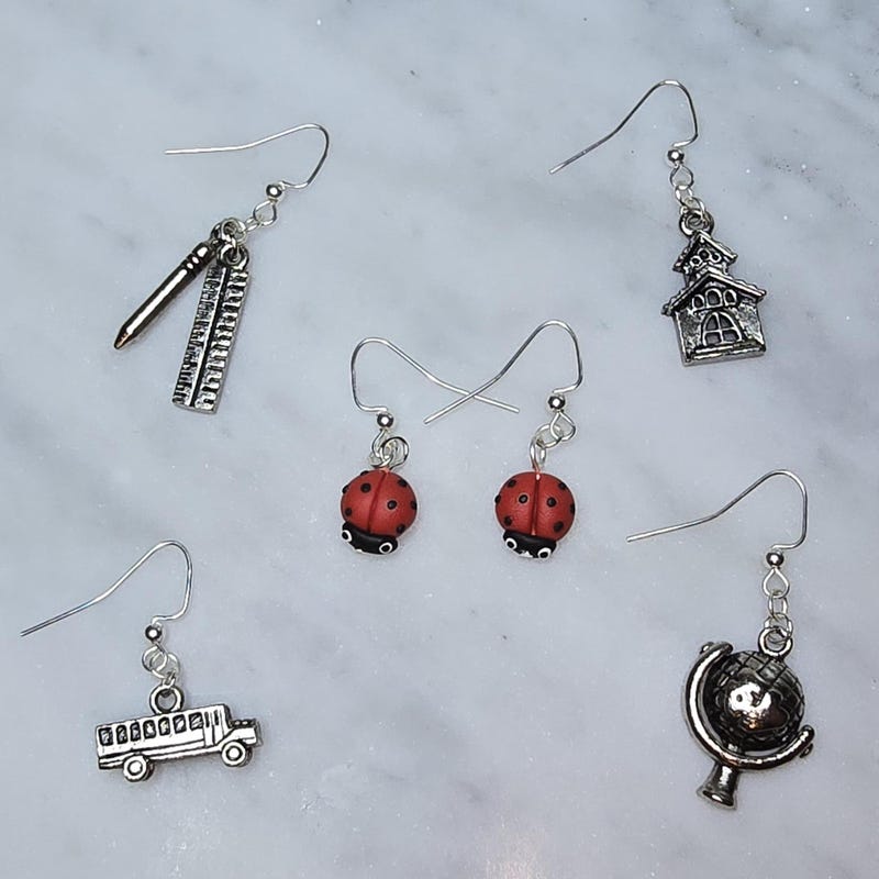 Miraculous Ladybug Earrings Etsy