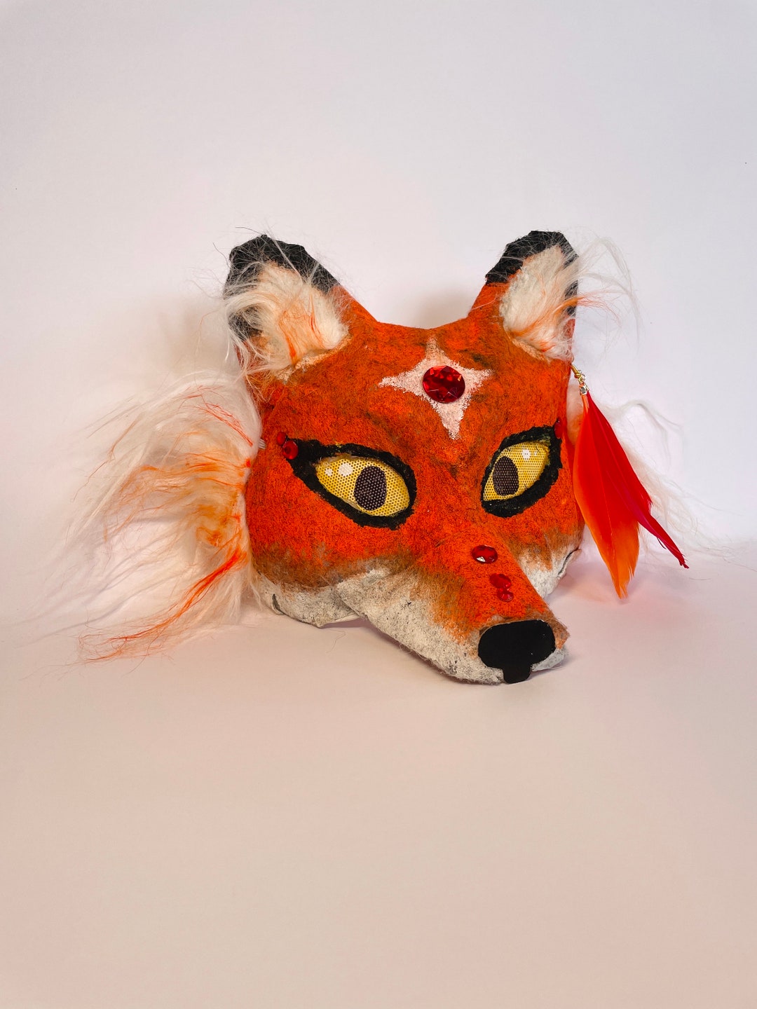 Fox Mask Animal Mask Cat Mask Cosplay Costume Therian Gear Handmade ...