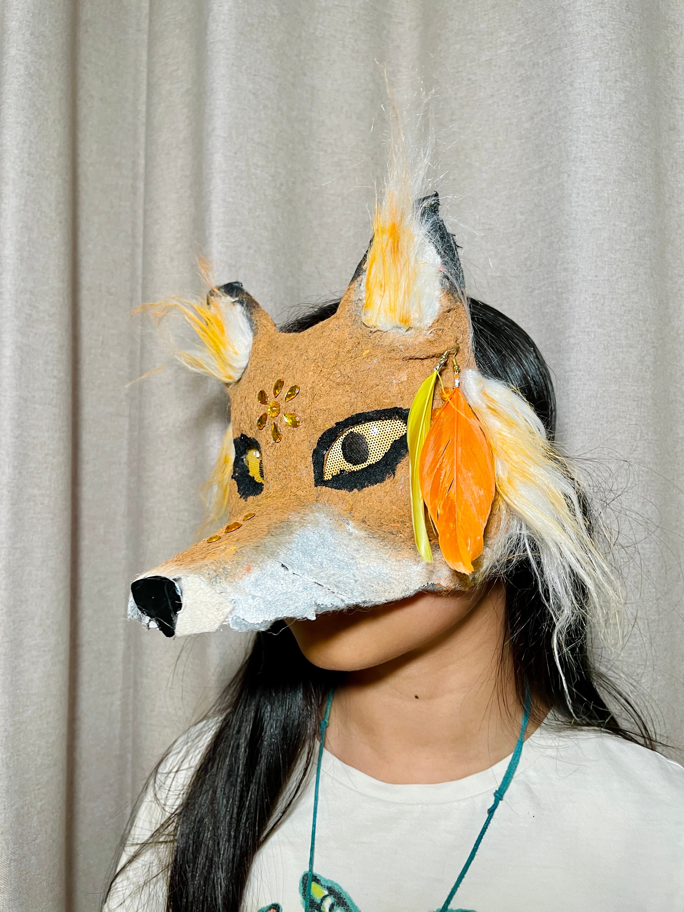 Fox Mask Animal Mask Cat Mask Cosplay Costume Therian Gear Handmade ...
