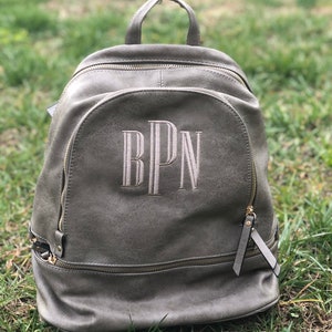 Personalized Backpack, Monogrammed Backpack, Ladies Backpack, Triple ...