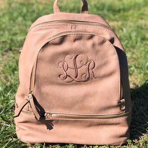 Personalized Backpack, Monogrammed Backpack, Ladies Backpack, Triple ...
