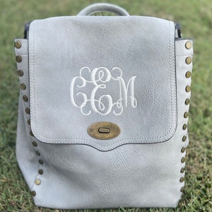 Monogrammed Studded Backpack, Fall Backpack, Personalized Backpack ...