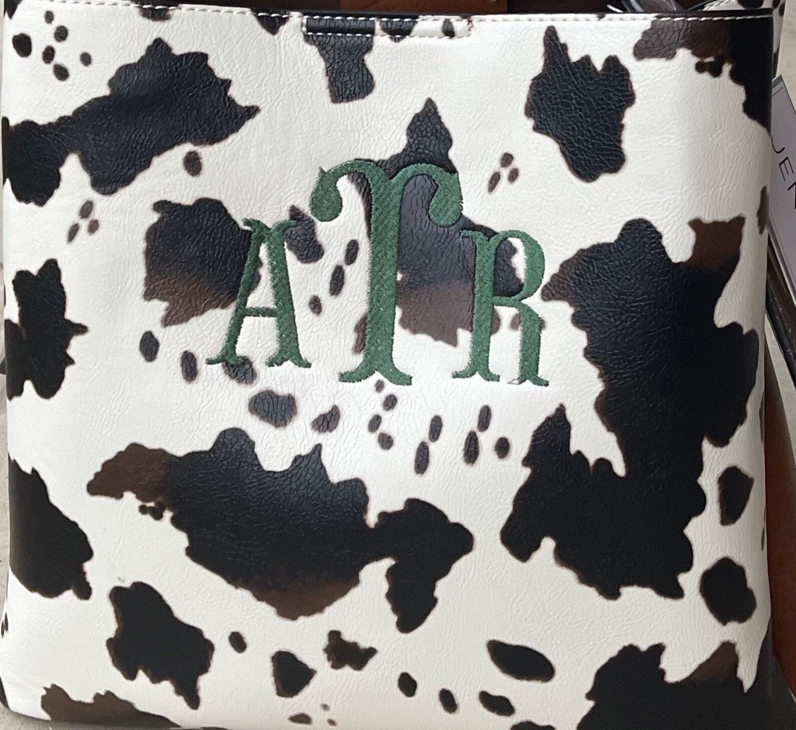 Cow Purse Monogrammed Cow Bag Personalized Cow Tote Cow - Etsy