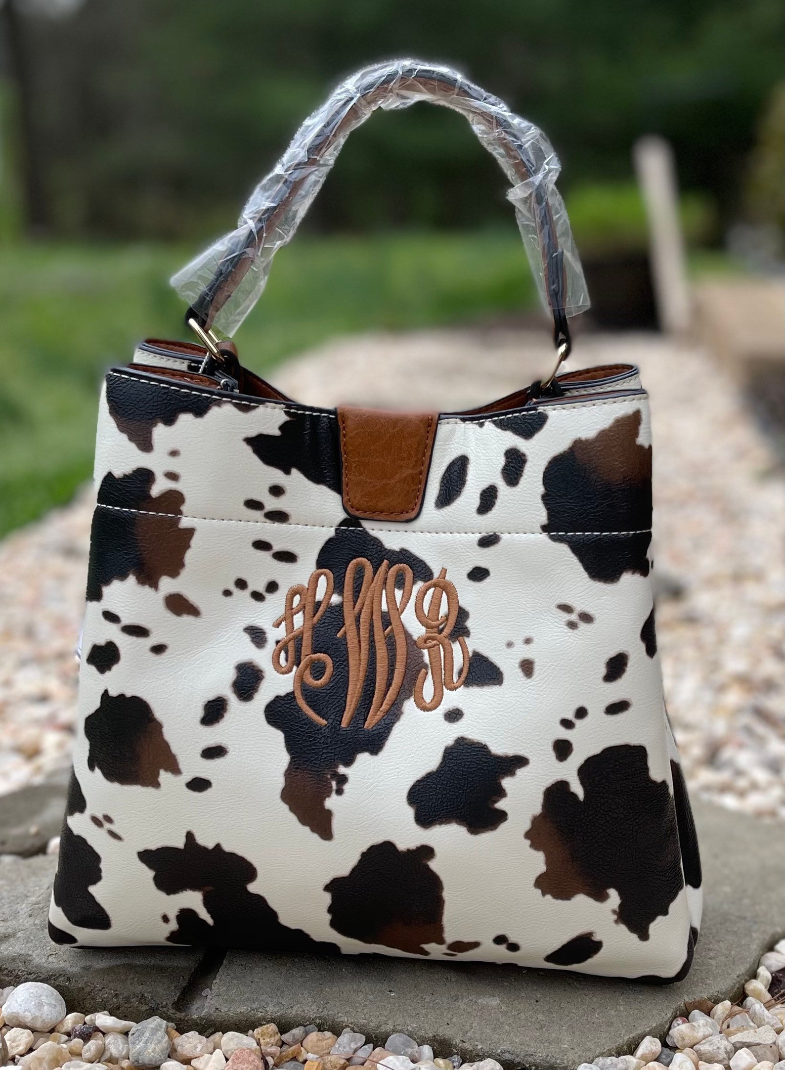 Cow Purse Monogrammed Cow Bag Personalized Cow Tote Cow - Etsy
