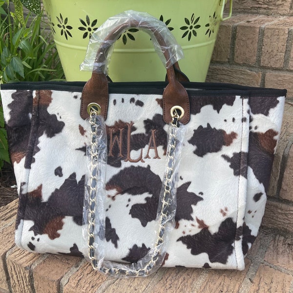 Cow Print Purse - Etsy