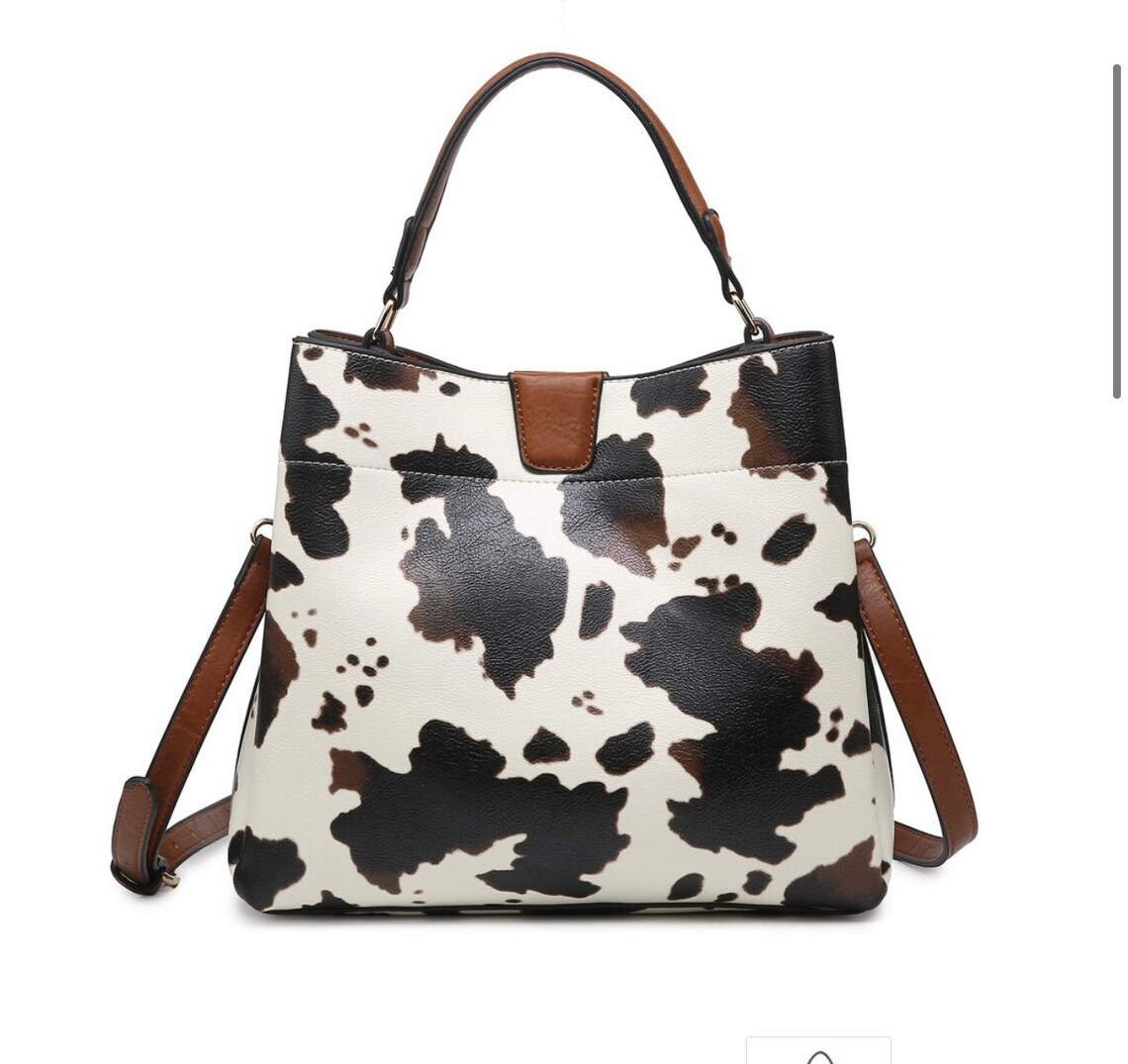 Cow Purse Monogrammed Cow Bag Personalized Cow Tote Cow - Etsy