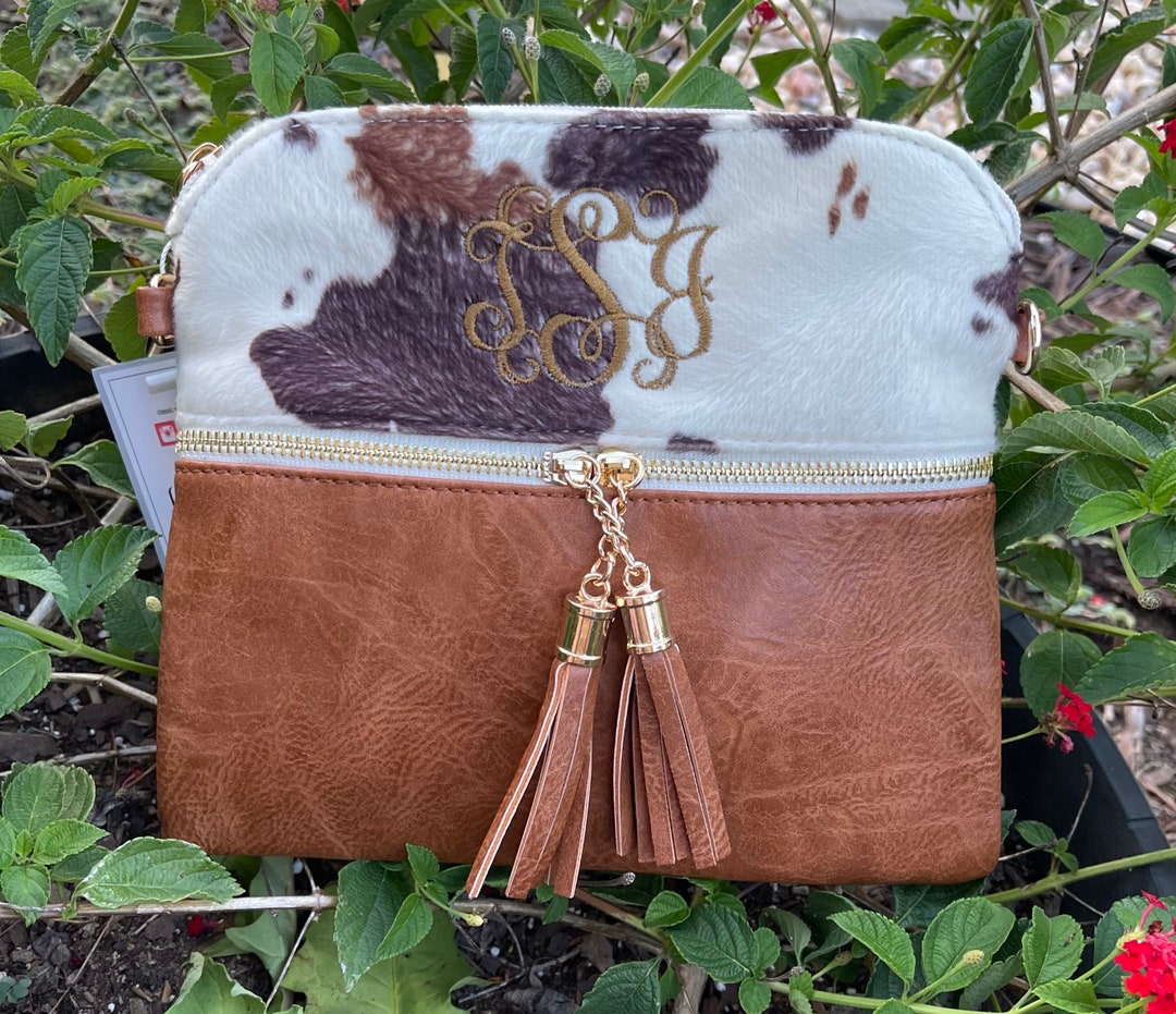 Cow Print Crossbody, Cow Print Monogram , Personalized Cow Crossbody - Etsy