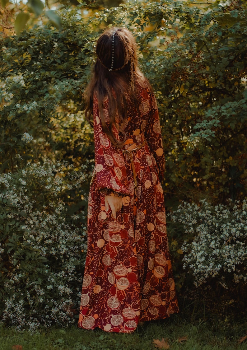 Morrigan Wrap Dress - Night Pomegranate - Etsy