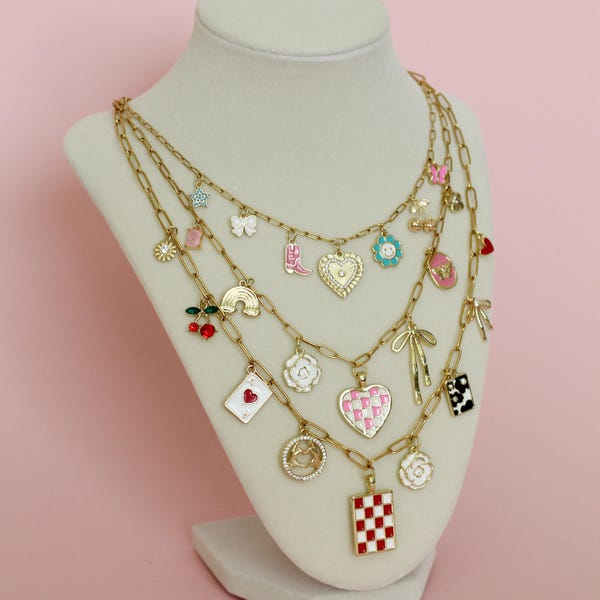 Charm Necklaces - Etsy