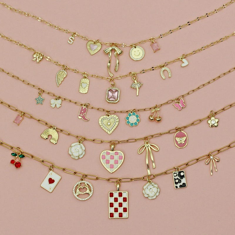 Charm Necklace - Etsy