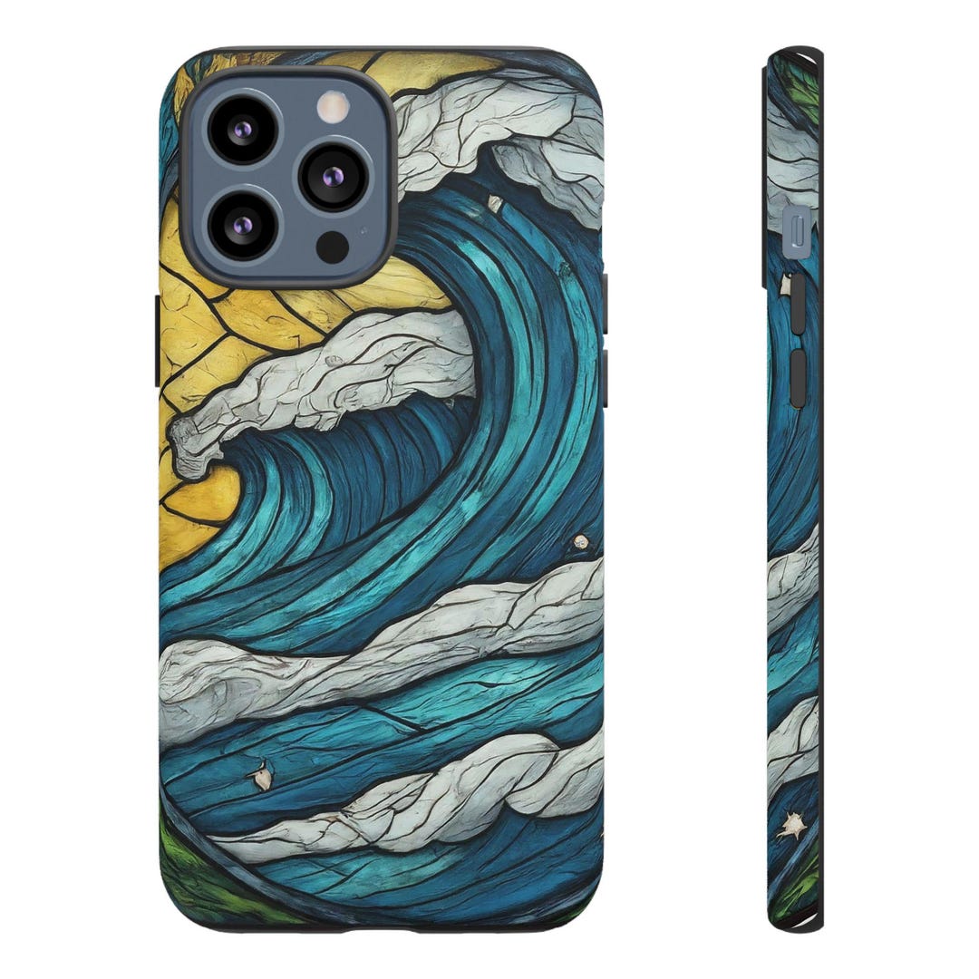 Celestial Stained Glass Ocean Wave Phone Case - Etsy